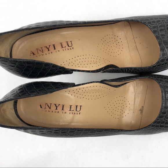 Anyi Lu | Shoes | Anyi Lu Spicy Crocodile Classic Dorsay Heels | Poshmark